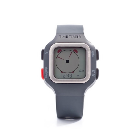 Time Timer Time Timer Watch PLUS®, Watch Timer, Large, Grey TTMTTW8AW | Zoro